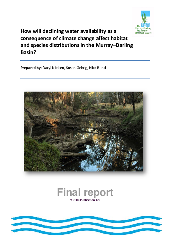 (PDF) How will declining water availability as a consequence of climate ...