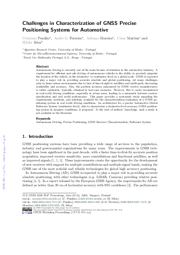 (PDF) Challenges in Characterization of GNSS Precise Positioning ...