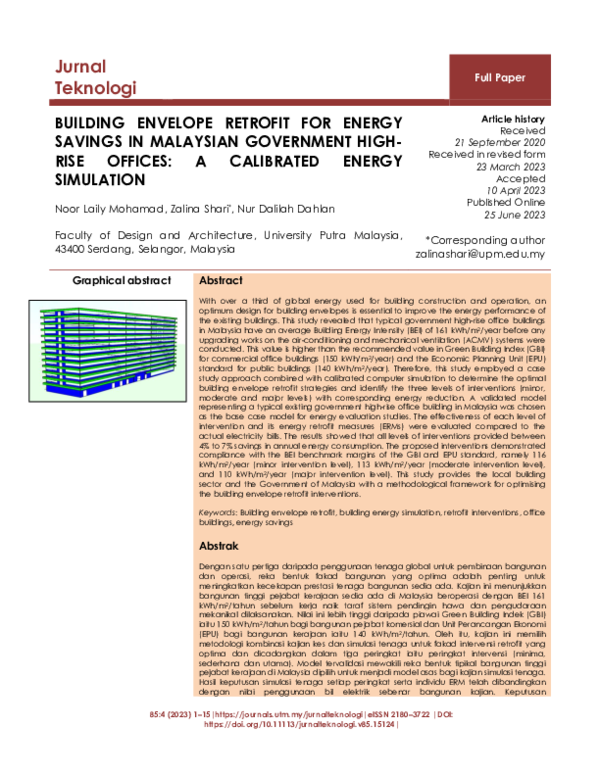 (PDF) Building Envelope Retrofit for Energy Savings in Malaysian ...