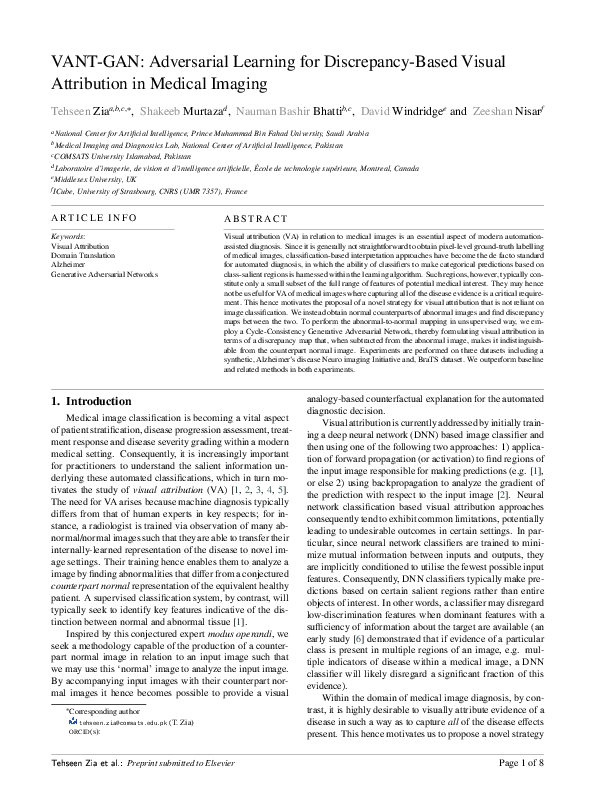 (PDF) VANT-GAN: Adversarial Learning for Discrepancy-Based Visual ...