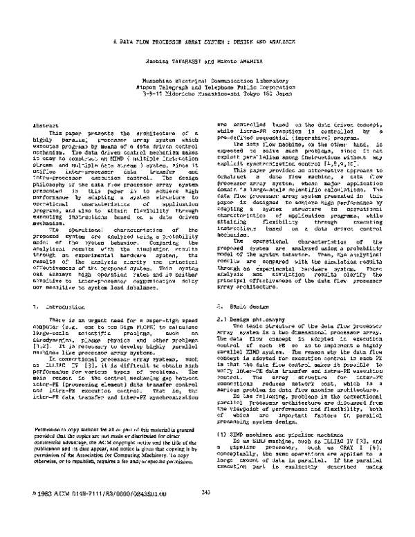 (PDF) A data flow processor array system