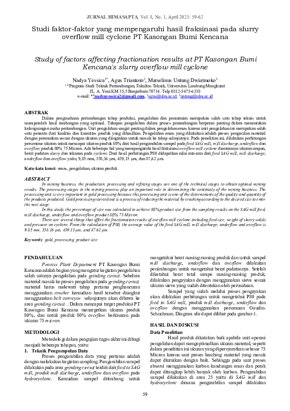 (PDF) Studi faktor-faktor yang mempengaruhi hasil fraksinasi pada ...