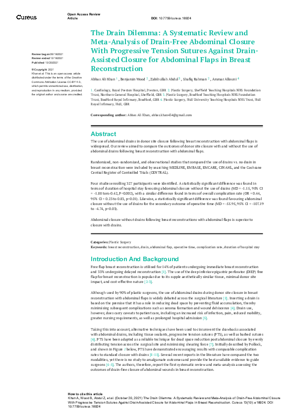 (PDF) The Drain Dilemma: A Systematic Review and Meta-Analysis of Drain ...