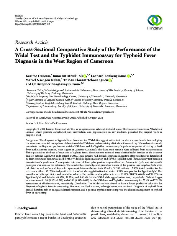 (PDF) A Cross-Sectional Comparative Study of the Performance of the ...