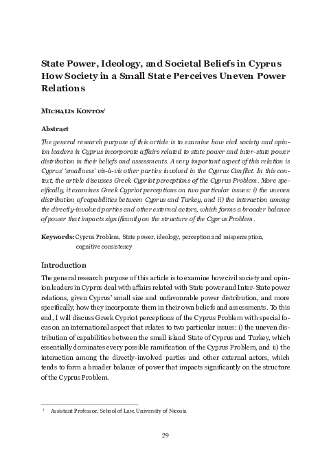 (PDF) State Power, Ideology, and Societal Beliefs in Cyprus: How ...