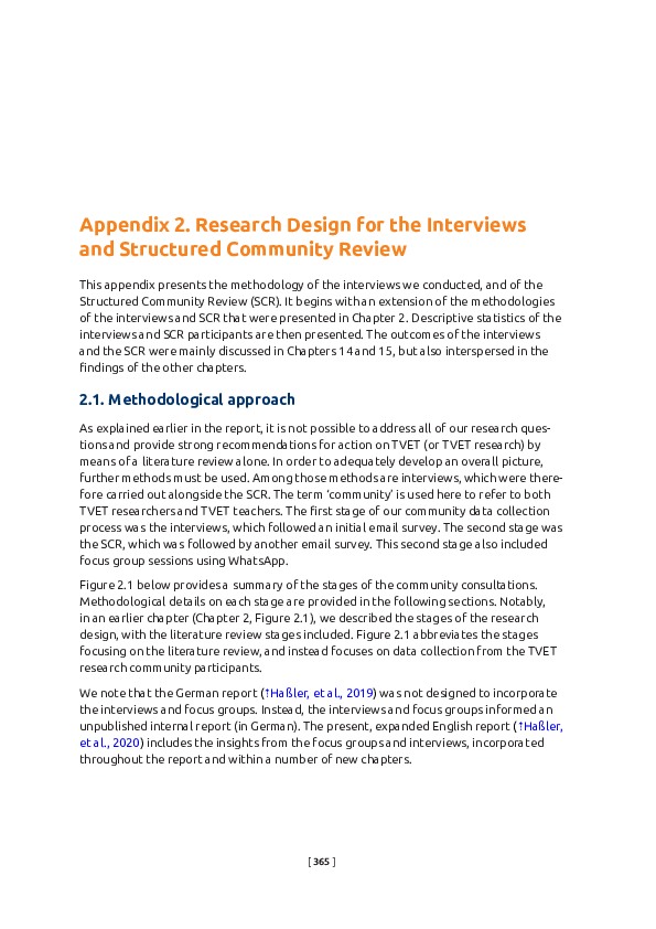 (PDF) Appendix 2. Methodology for the Interviews and Structured ...