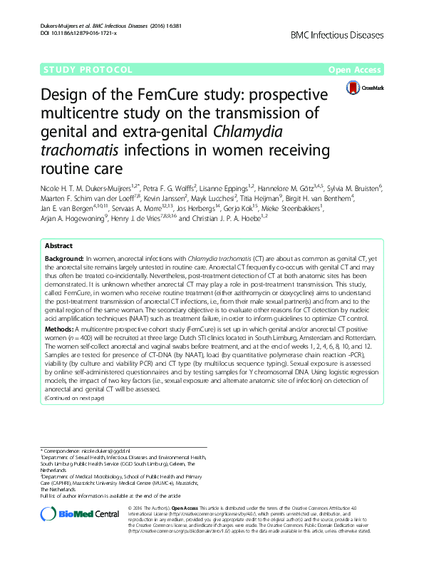 (PDF) Design of the FemCure study: prospective multicentre study on the ...
