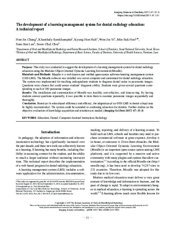 (PDF) A Development of Learning Management System for the Practice of E-Learning in Higher Education