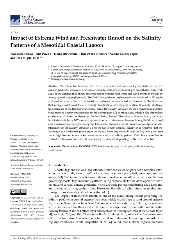 (PDF) Impact of Extreme Wind and Freshwater Runoff on the Salinity ...