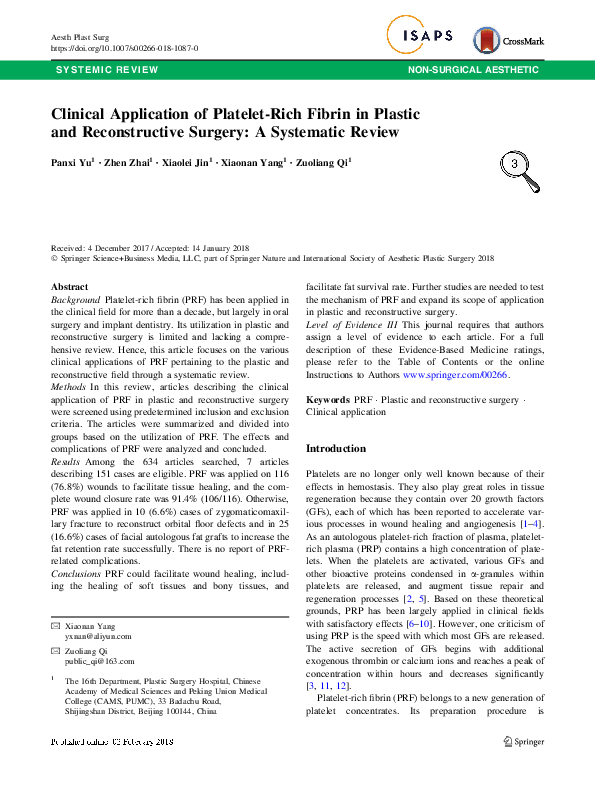 (PDF) Clinical application of platelet-rich fibrin in perio-endo ...