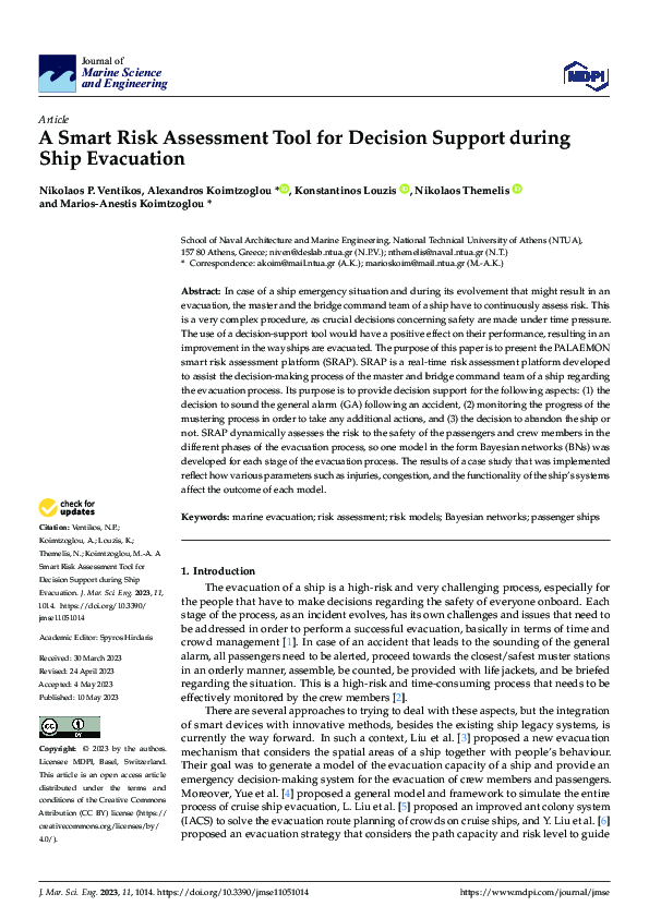 (PDF) A Smart Risk Assessment Tool for Decision Support during Ship ...