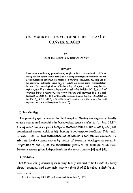 (PDF) On -Mackey convergence in locally convex spaces