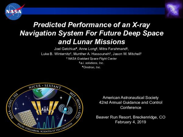 (PDF) Predicted Performance of an X-ray Navigation System For Future ...