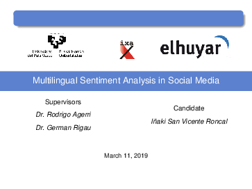 (PDF) Multilingual sentiment analysis in social media