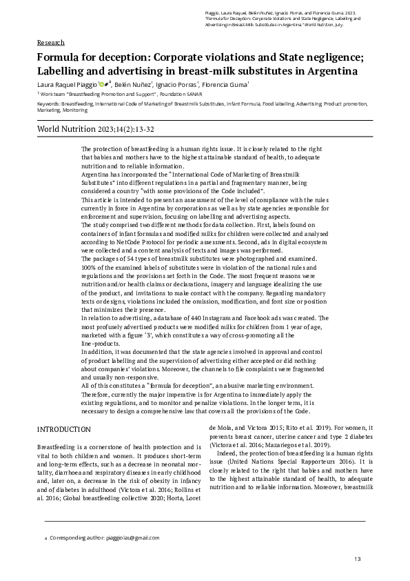 (PDF) Formula for deception: Corporate violations and State negligence ...