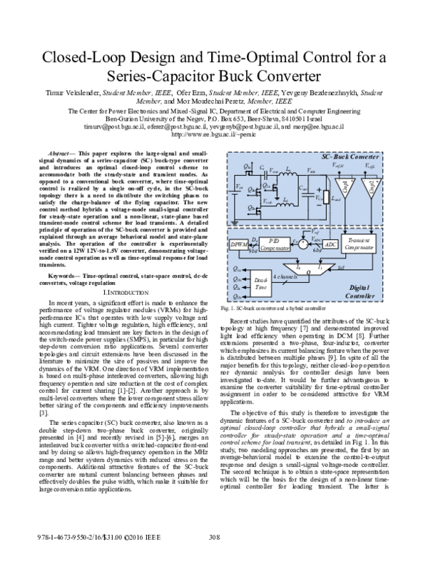 (PDF) Closed-loop design and time-optimal control for a series-capacitor buck converter