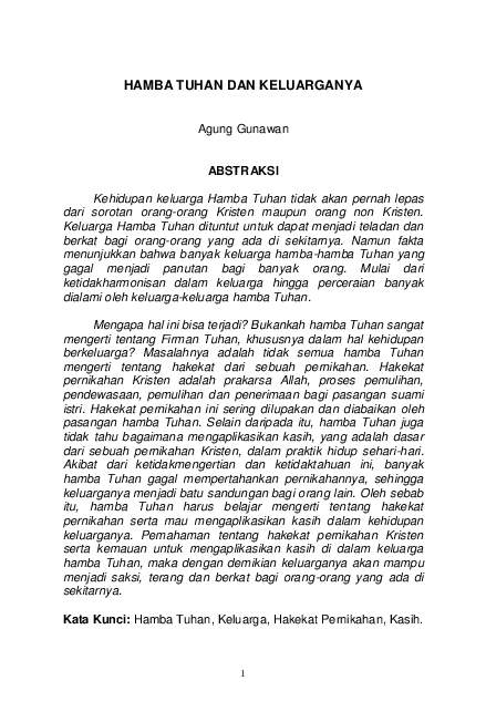 (PDF) Hamba Tuhan Dan Keluarga