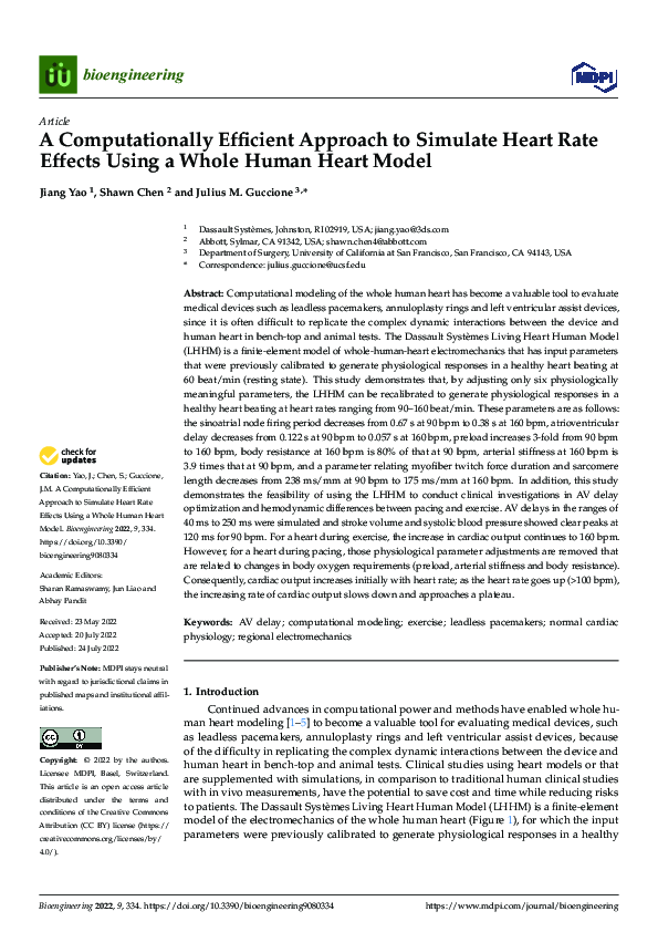 (PDF) A Computationally Efficient Approach to Simulate Heart Rate Effects Using a Whole Human ...