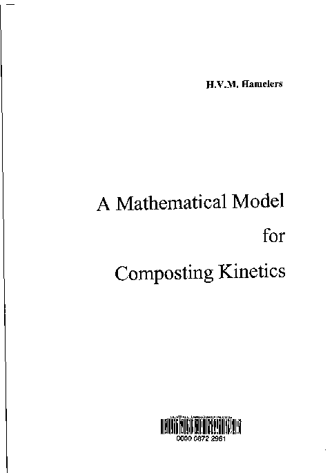 (PDF) A mathematical model for composting kinetics