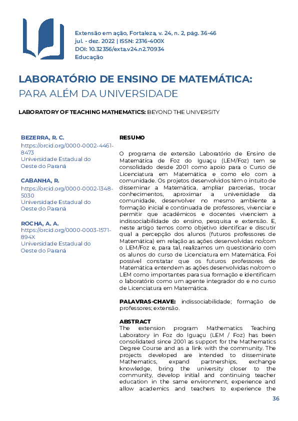 (PDF) Laboratório De Ensino De Matemática