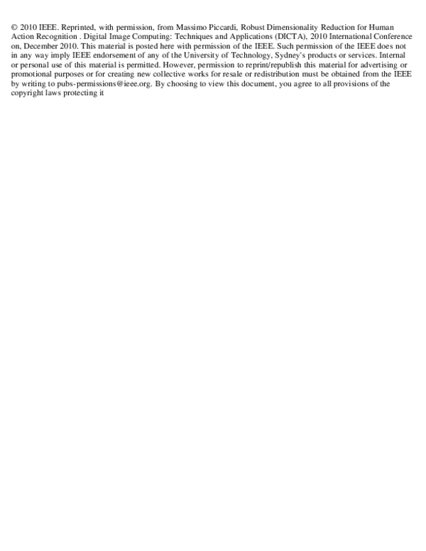 (PDF) Robust Dimensionality Reduction for Human Action Recognition