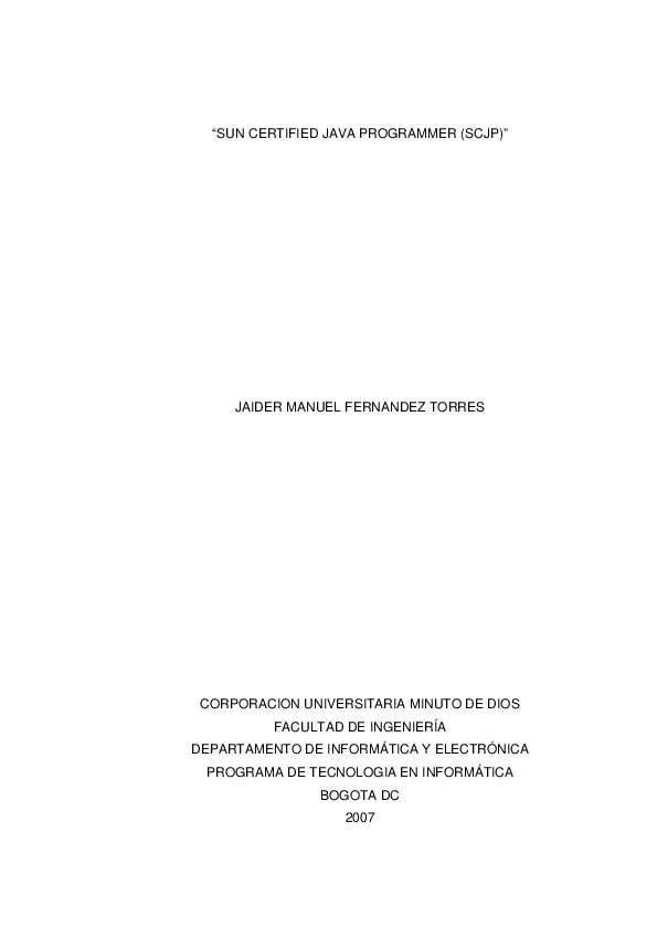 (PDF) Sun Certified Java Programmer | Jaider Torres - Academia.edu