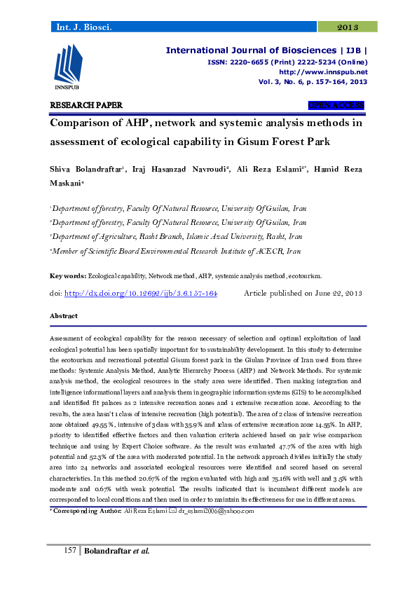 (PDF) Comparison of AHP, network and systemic analysis methods in ...