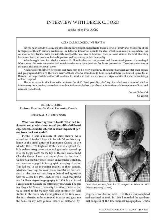 (PDF) Interview with Derek C. Ford