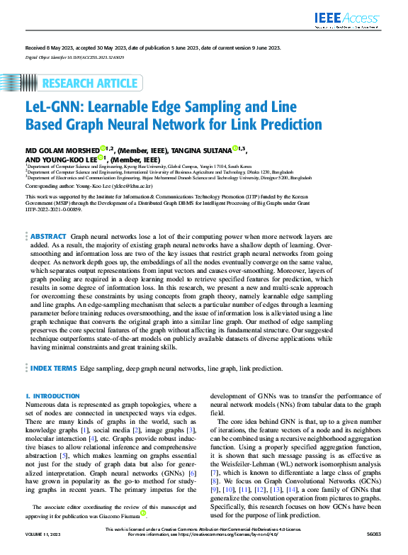 Pdf Lel Gnn Learnable Edge Sampling And Line Based Graph Neural Network For Link Prediction