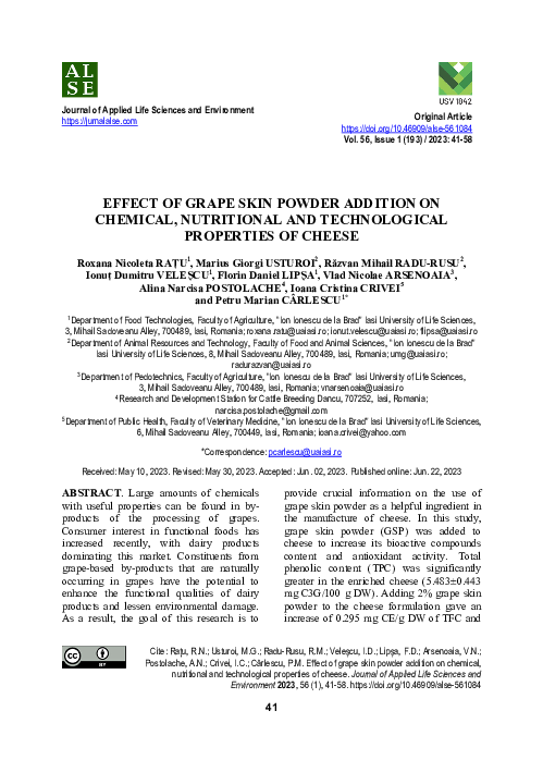 (PDF) Effect of Grape Skin Powder Addition on Chemical, Nutritional and ...