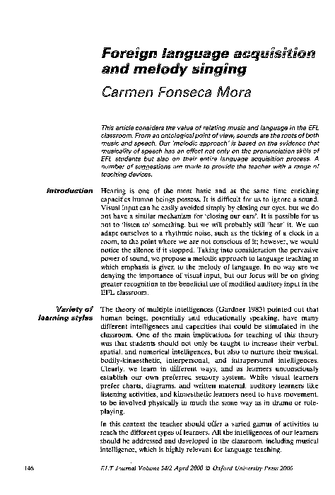 foreign language acquisition