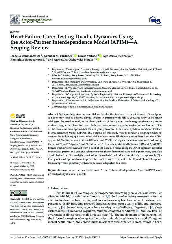 (PDF) Heart Failure Care: Testing Dyadic Dynamics Using the Actor ...