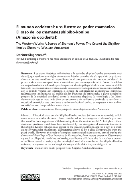 (PDF) El mundo occidental: una fuente de poder chamánico. El caso de ...