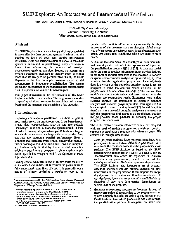 (PDF) SUIF Explorer | Amer Diwan - Academia.edu