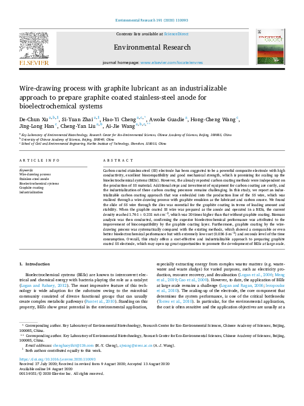 (PDF) Wire-drawing process with graphite lubricant as an ...