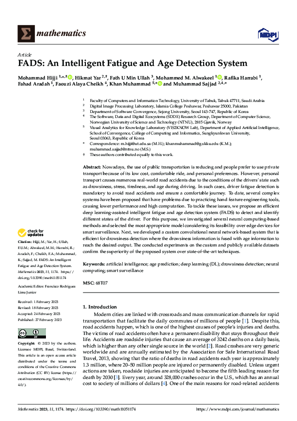 (PDF) FADS: An Intelligent Fatigue and Age Detection System