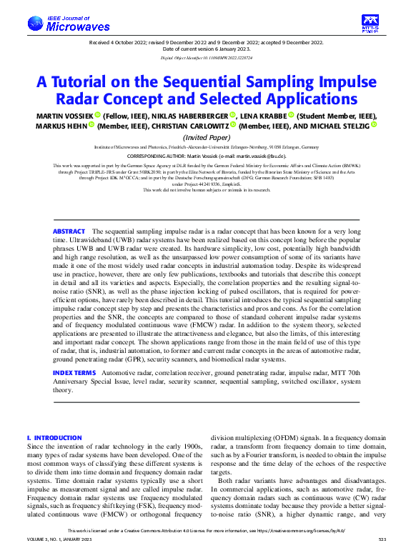 (PDF) A Tutorial on the Sequential Sampling Impulse Radar Concept and Selected Applications ...