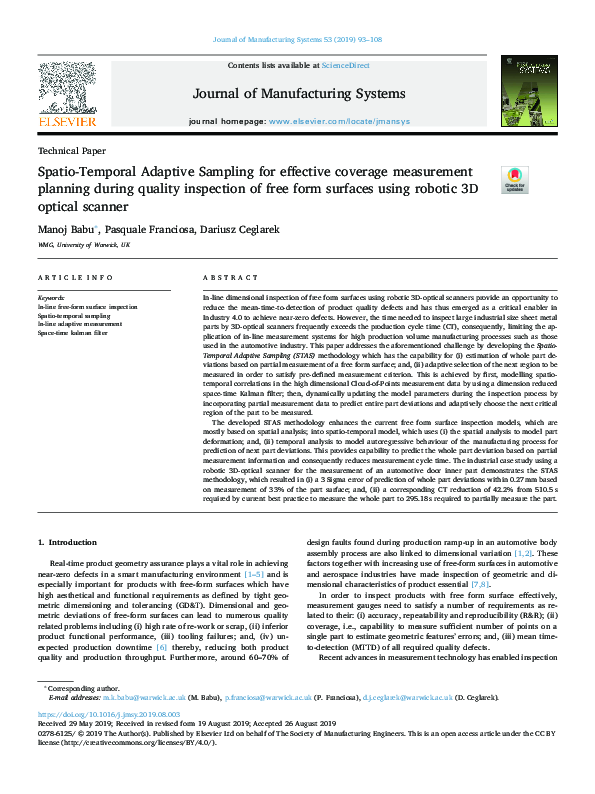 Pdf Spatio Temporal Adaptive Sampling For Effective Coverage Measurement Planning During