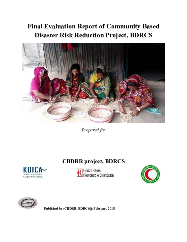 (DOC) Community Based Disaster Risk Reduction