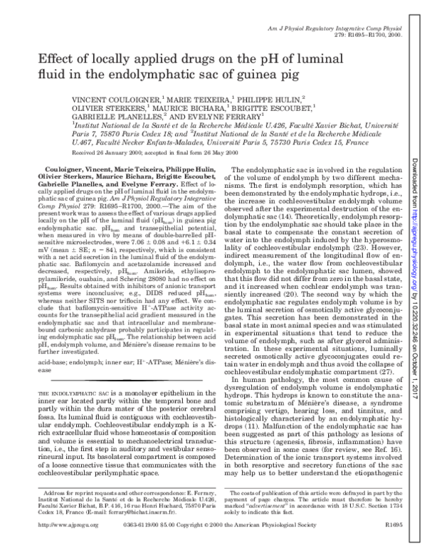 (PDF) Effect of locally applied drugs on the pH of luminal fluid in the ...