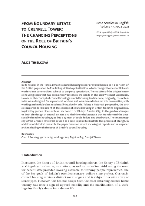 (PDF) From Boundary Estate to Grenfell Tower : the changing perceptions ...