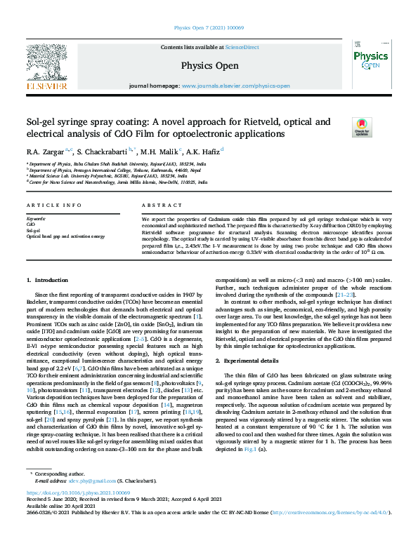 (PDF) Sol-gel syringe spray coating: A novel approach for Rietveld ...