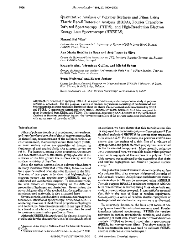 Pdf Quantitative Analysis Of Polymer Surfaces And Films Using Elastic 5608