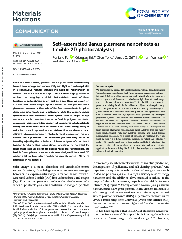 (PDF) Self-assembled Janus plasmene nanosheets as flexible 2D ...
