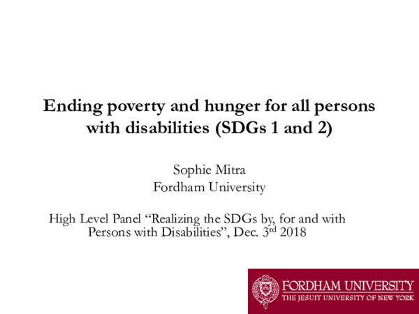 (PDF) Ending poverty and hunger for all persons with disabilities ...