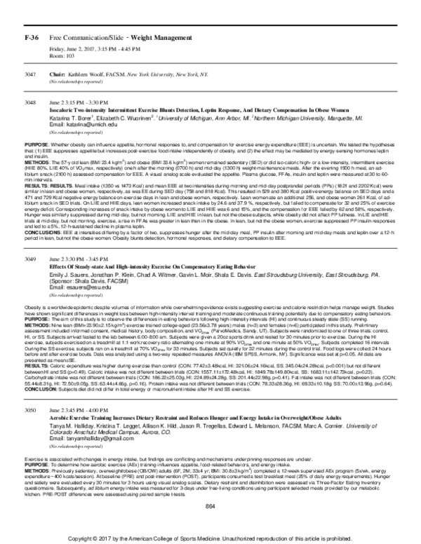 (PDF) Effects Of Steady-state And High-intensity Exercise On ...