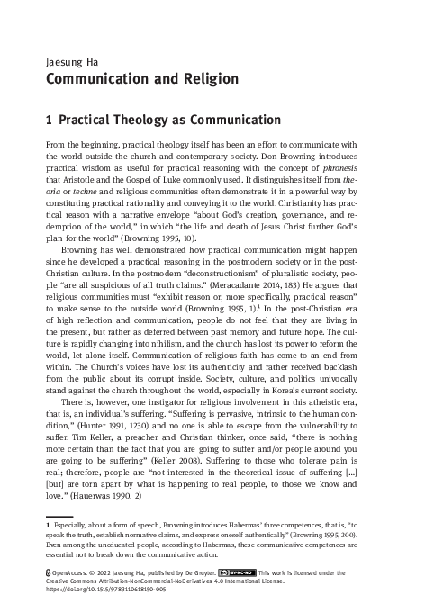 (PDF) Communication and Religion