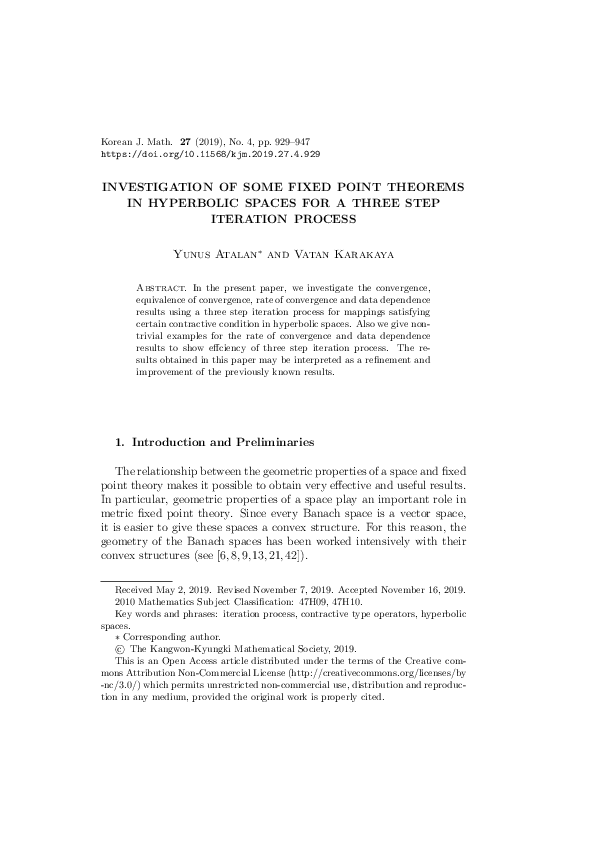 (PDF) Investigation of some fixed point theorems in hyperbolic spaces for a three step iteration ...
