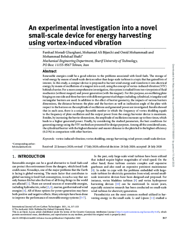 (PDF) An experimental investigation into a novel small-scale device for ...
