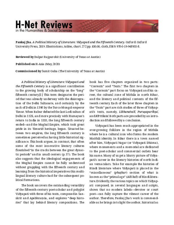 (PDF) H-Net Review by Rajpurohit